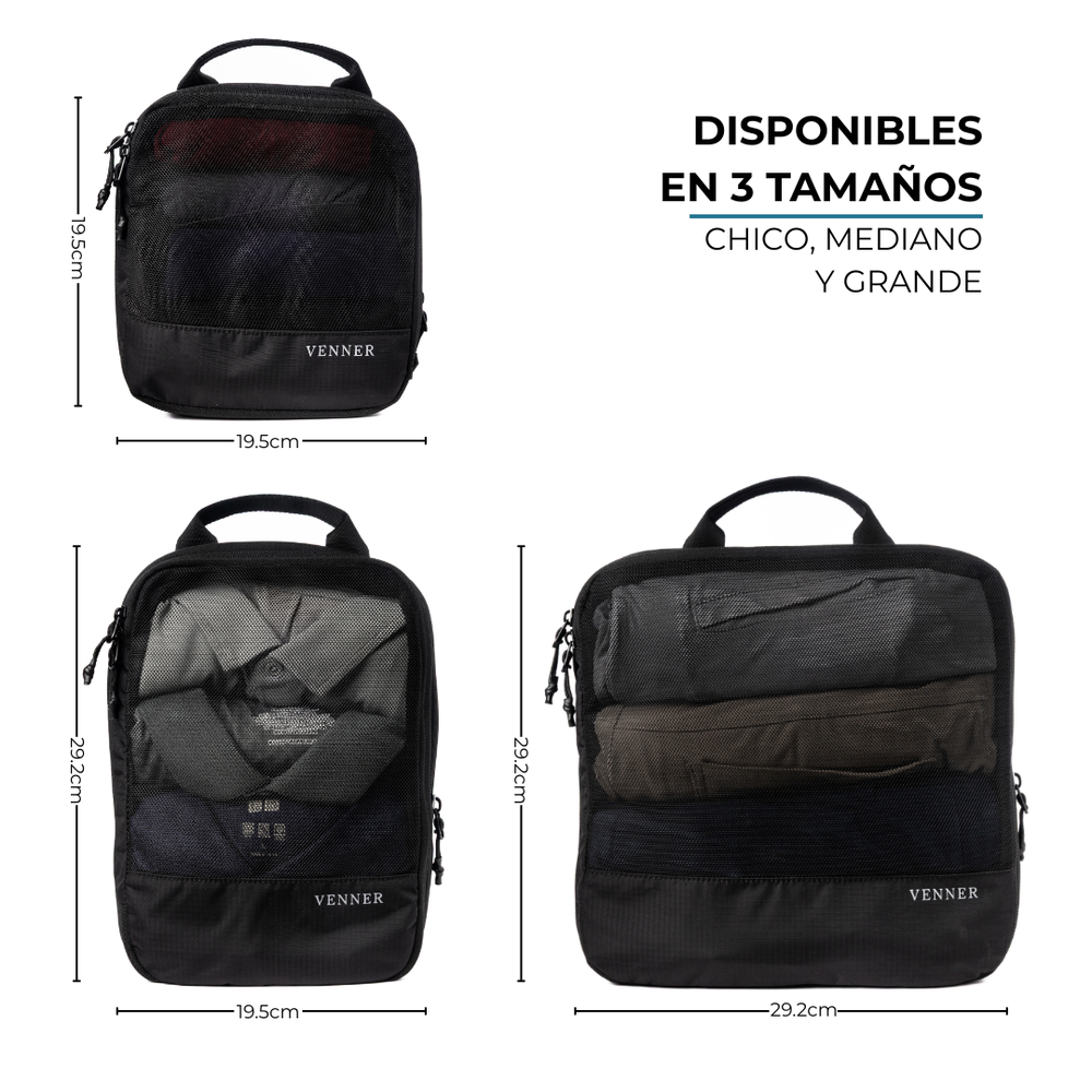 Packing Cubes Venner | Organizadores de Maleta con Compresión para Viaje